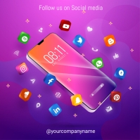 FOLLOW US ON SOCIAL MEDIA Template | PosterMyWall