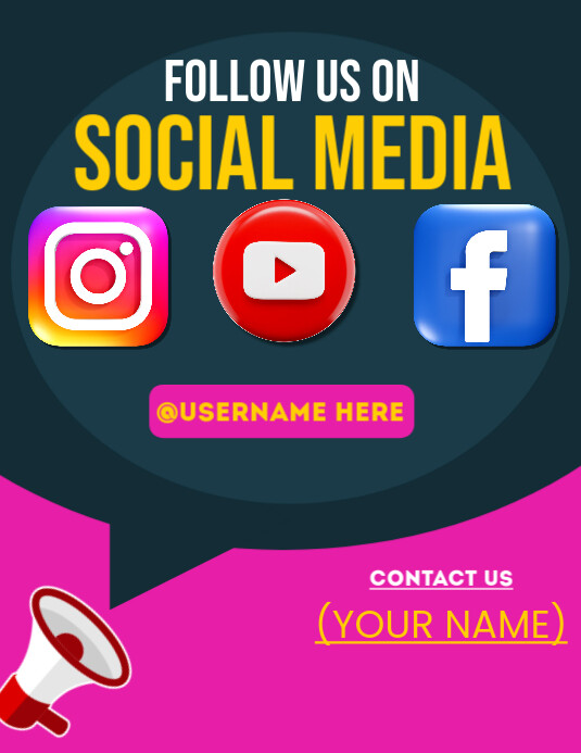 Copy of Follow us on social media | PosterMyWall
