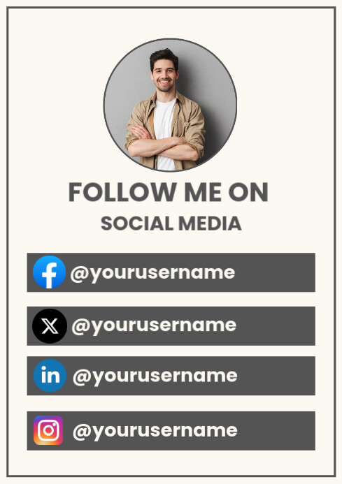Copy of Follow us on social media template | PosterMyWall