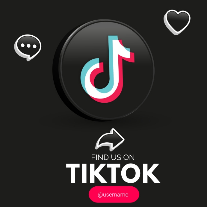 follow us on tiktok Template | PosterMyWall