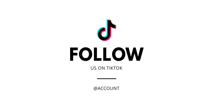 Follow Us On TikTok Facebook Shared Image Template | PosterMyWall