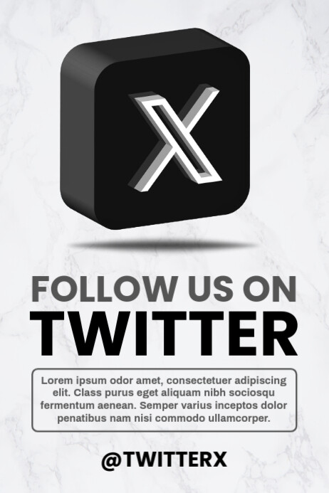 Copy of Follow Us On TwitterX | PosterMyWall