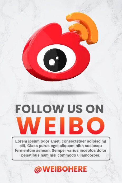 Copy of Follow Us On Weibo | PosterMyWall