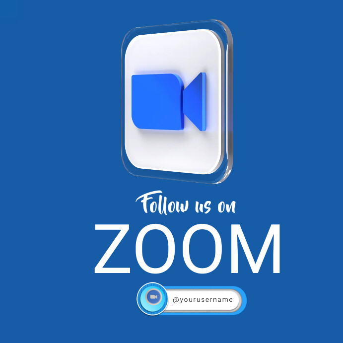 FOLLOW US ON ZOOM Template | PosterMyWall