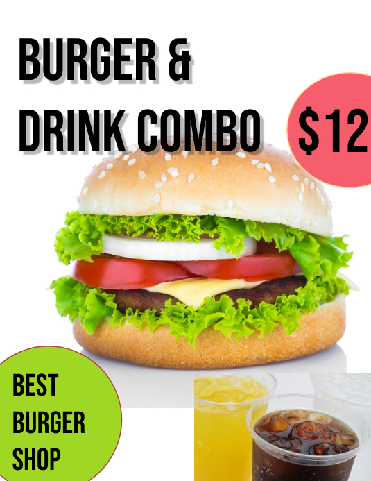 food & Drink Combo Template | PosterMyWall