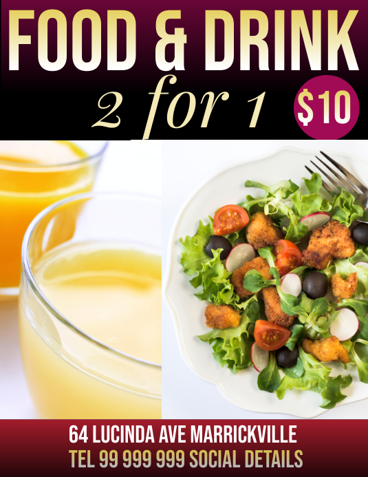 food & drink Template | PosterMyWall