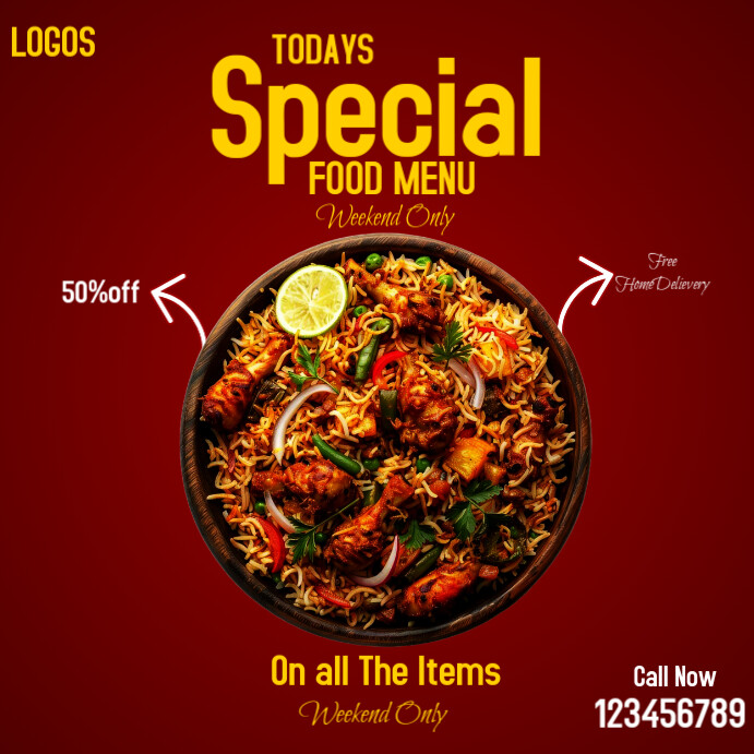 Food Ads Instagram Post, Special Discount Food Ad Template | PosterMyWall