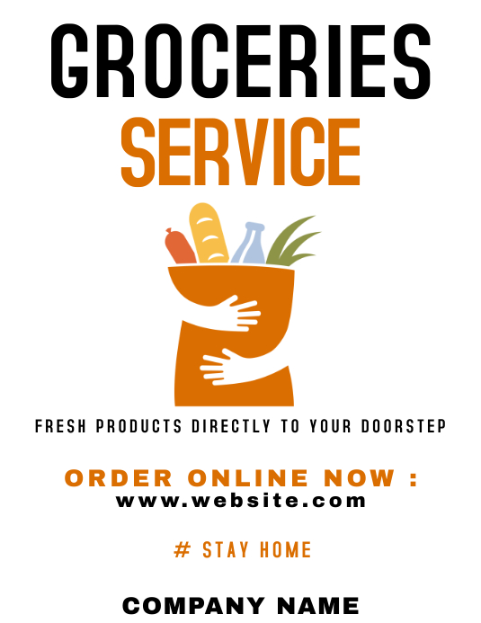 Food and groceries delivery flyer design Template | PosterMyWall