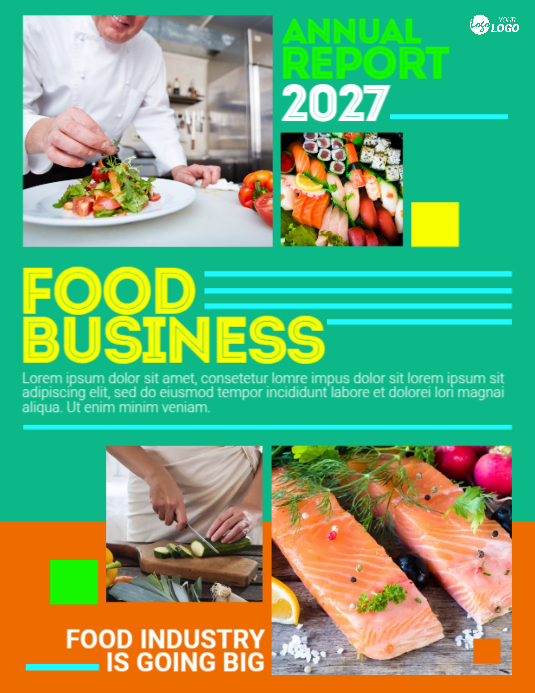 Food Annual Report Template | PosterMyWall