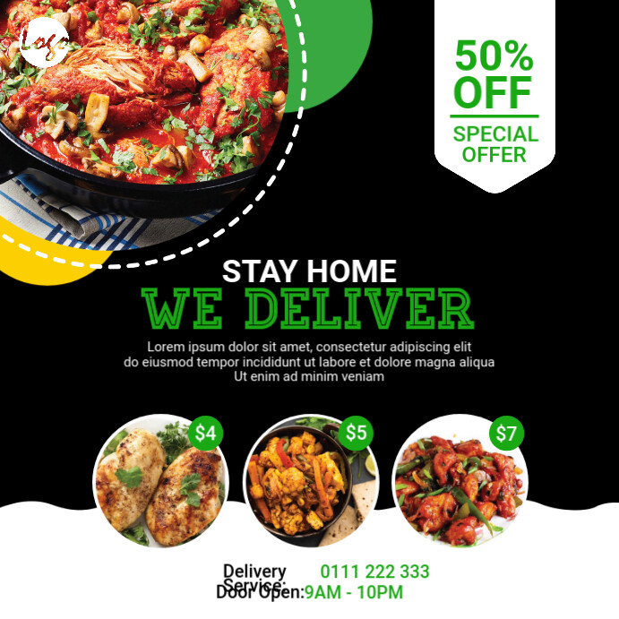 Food banner post Template | PosterMyWall