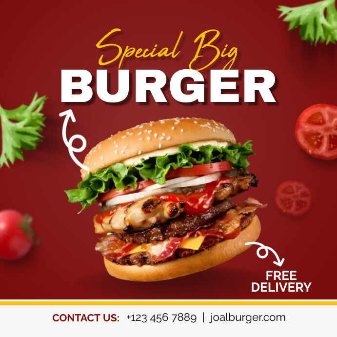 Plantilla de Food Burger | PosterMyWall