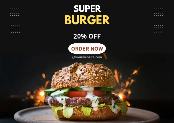 Food Burger Menu Postcard Template | PosterMyWall