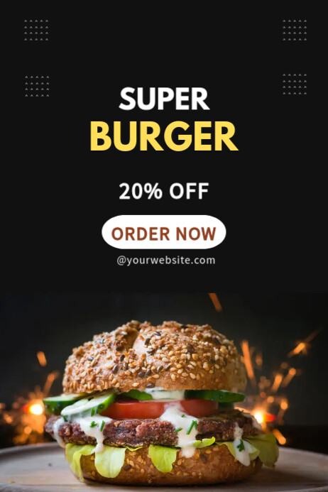Food Burger Menu Poster Template | PosterMyWall