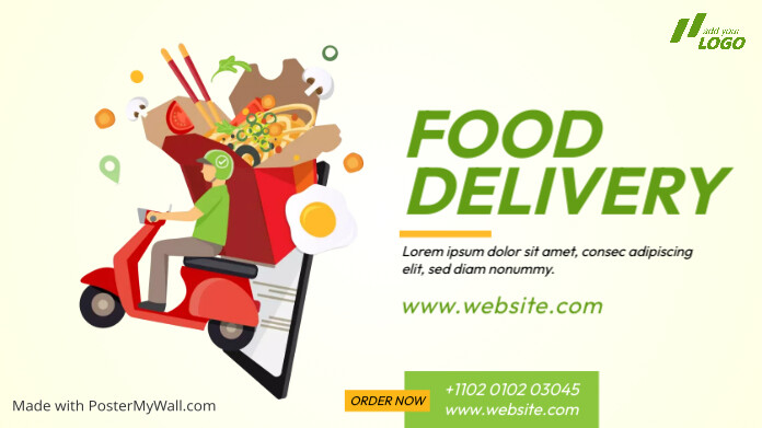 Food Delivery Ad Template | PosterMyWall