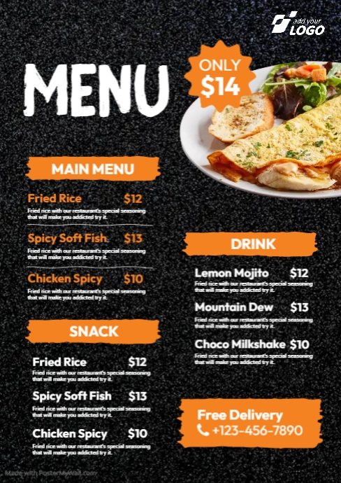 Copy of Food Delivery Ad | PosterMyWall