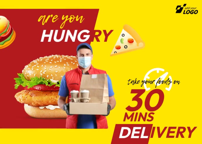 Food Delivery Ad Template | PosterMyWall