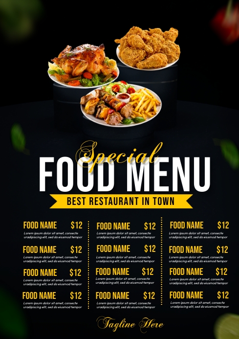 Food Delivery Ads Template | PosterMyWall