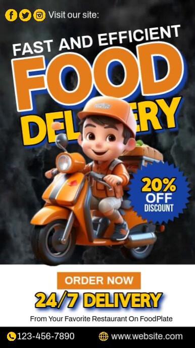 Copy of Food Delivery Ads | PosterMyWall
