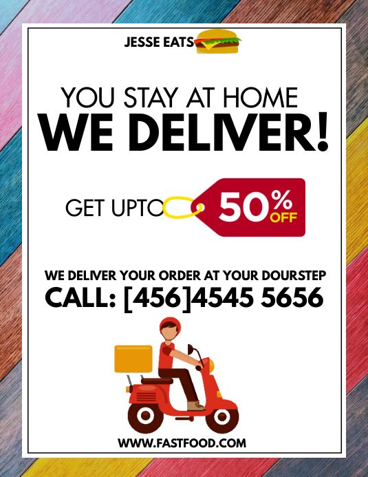 FOOD DELIVERY Template | PosterMyWall