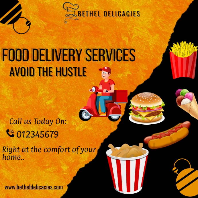 Food Delivery Template | PosterMyWall