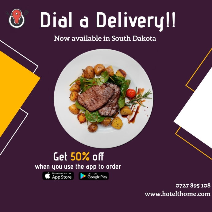 Food delivery Template | PosterMyWall