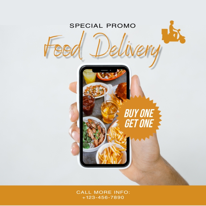Food Delivery Template | PosterMyWall