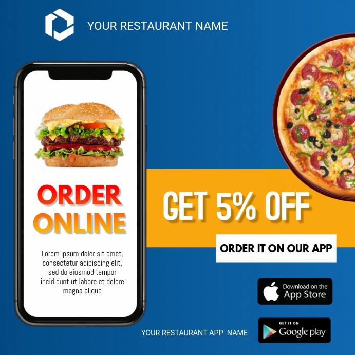 Food Delivery Template | PosterMyWall