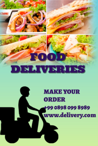 Online Food Delivery App Promotional Poster Template | PosterMyWall