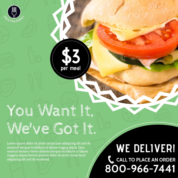 food delivery | PosterMyWall