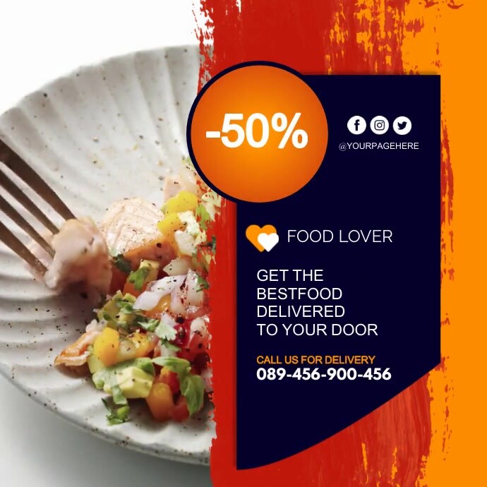 food delivery Template | PosterMyWall