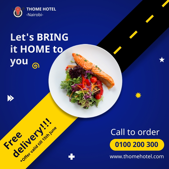 Food delivery Template | PosterMyWall