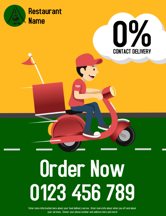 food delivery flyer Template | PosterMyWall