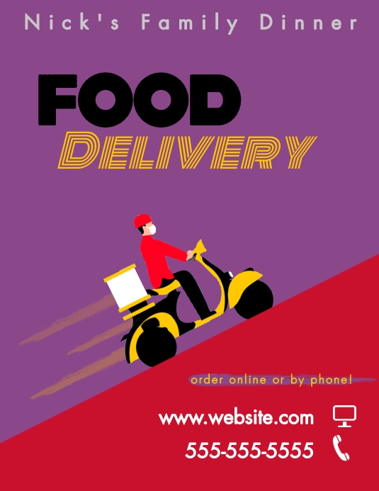 Food Delivery Flyer Template | PosterMyWall