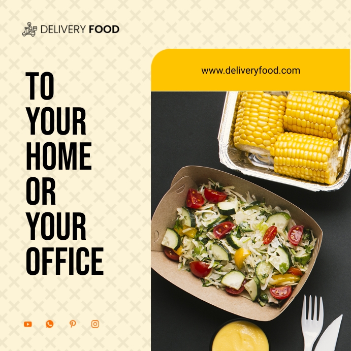 Copy of Food Delivery Instagram Ad | PosterMyWall