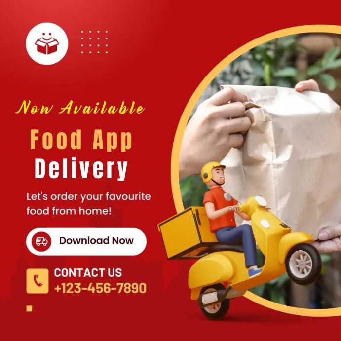 Food Delivery instagram post Template | PosterMyWall