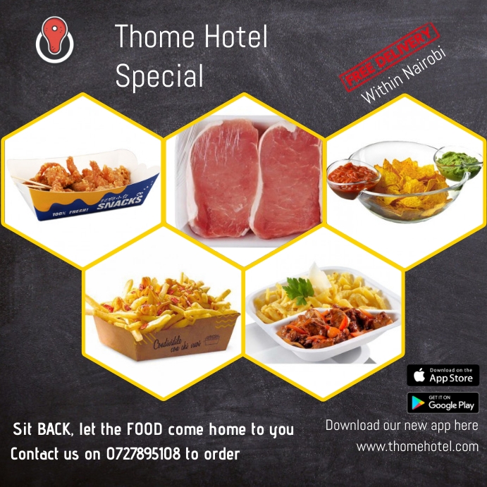 Food delivery post Template | PosterMyWall