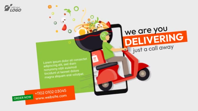 Food Delivery Service Ad Template | PosterMyWall