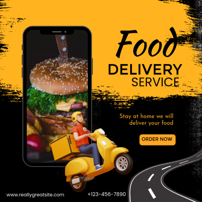 Copy of Food Delivery Service | PosterMyWall