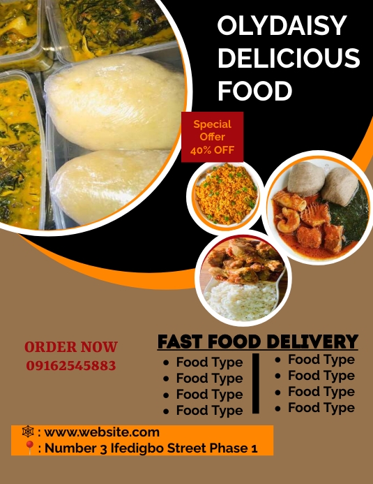 Food delivery service Template | PosterMyWall