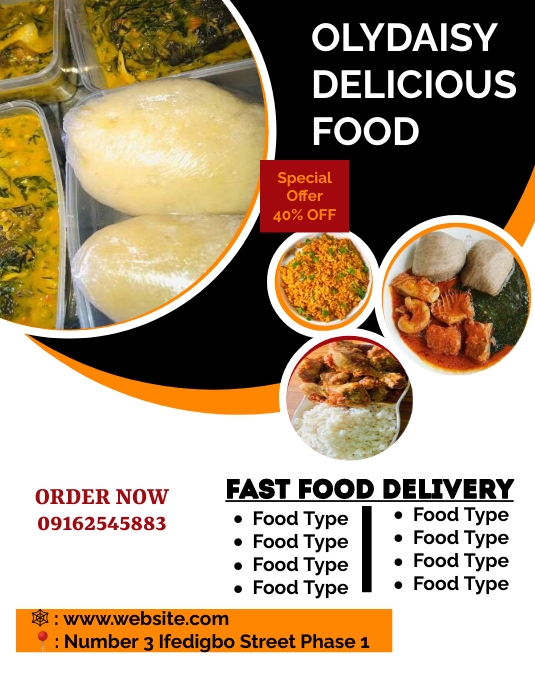 Food delivery service Template | PosterMyWall