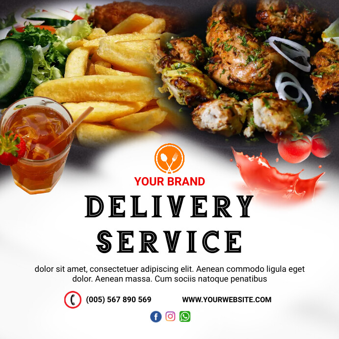 Food delivery service poster Template | PosterMyWall