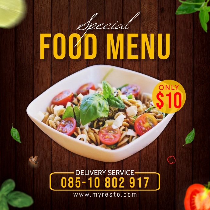 Copy of Food Delivery Services Template | PosterMyWall