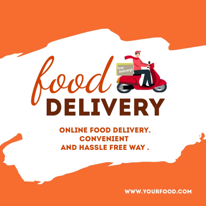 Food Delivery Template | PosterMyWall