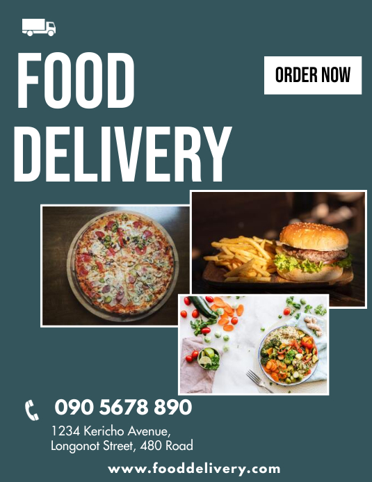 Copy of FOOD DELIVERY TEMPLATE | PosterMyWall