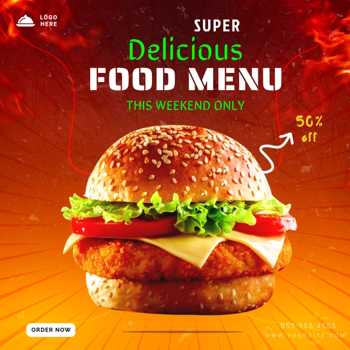 food Template | PosterMyWall