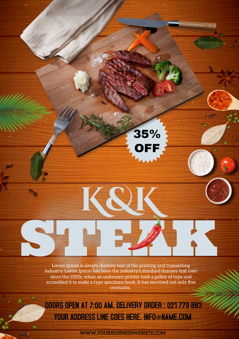FOOD Template | PosterMyWall