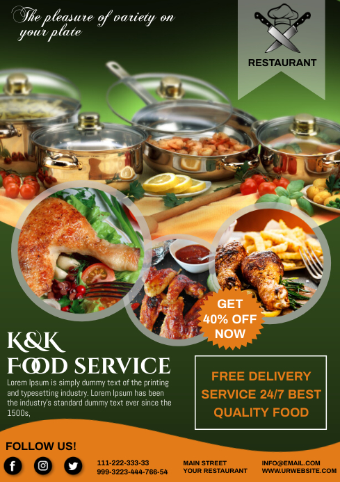 food Template | PosterMyWall