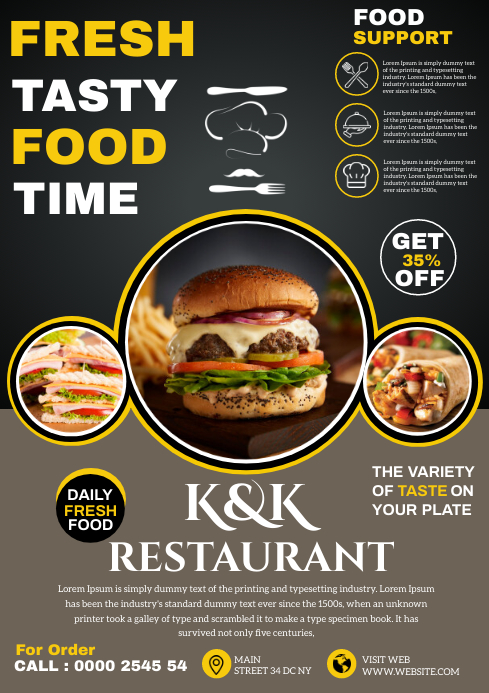 FOOD Template | PosterMyWall