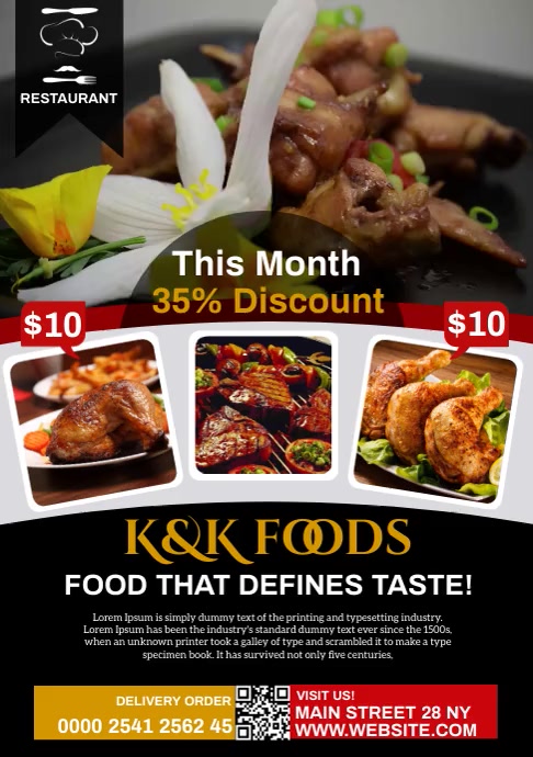 FOOD Template | PosterMyWall