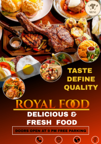 Open Hours Cafe Restaurant Poster Template | PosterMyWall